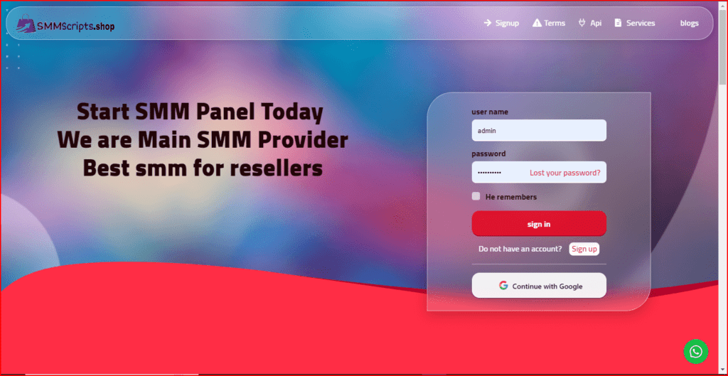 Official Rental SMM Panel Script : SMM Scripts